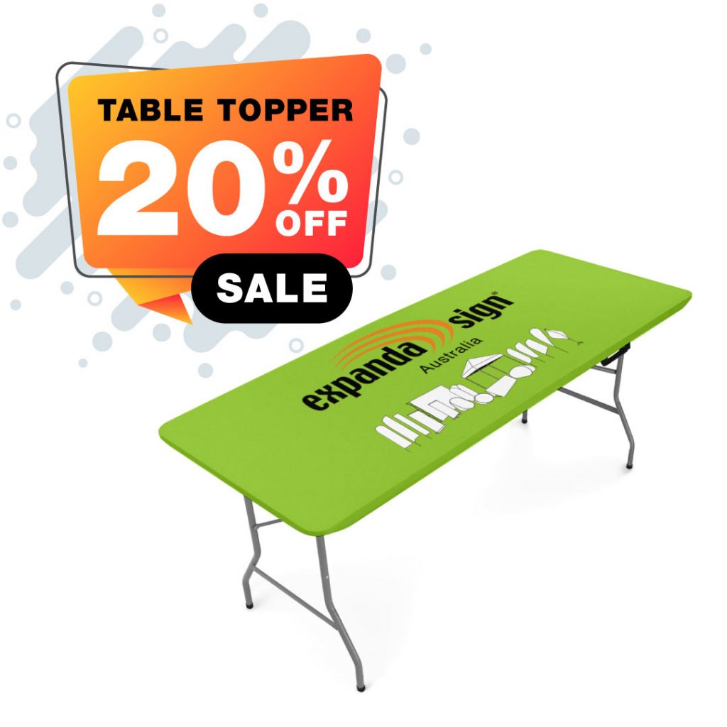 20% OFF RRP on Premium Branded Table Toppers! - Expandasign