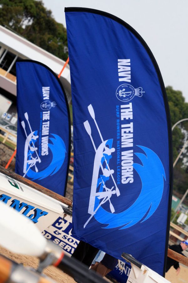 Navy sail banners - Expandasign